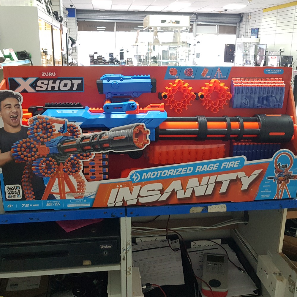 Zuru Xshot Insanity soft dart minigun - Own4Less